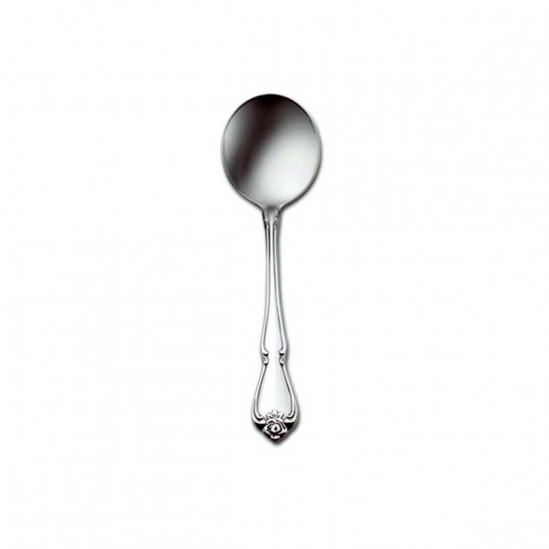 Oneida - Oneida True Rose Bouillon/Round Soup Spoon